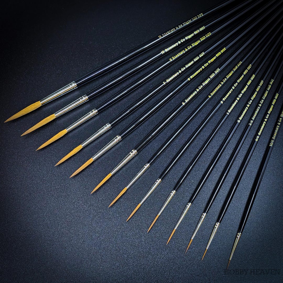 Rosemary & Co Series Red Dot Riggers Synthetic Brushes Full Range ...