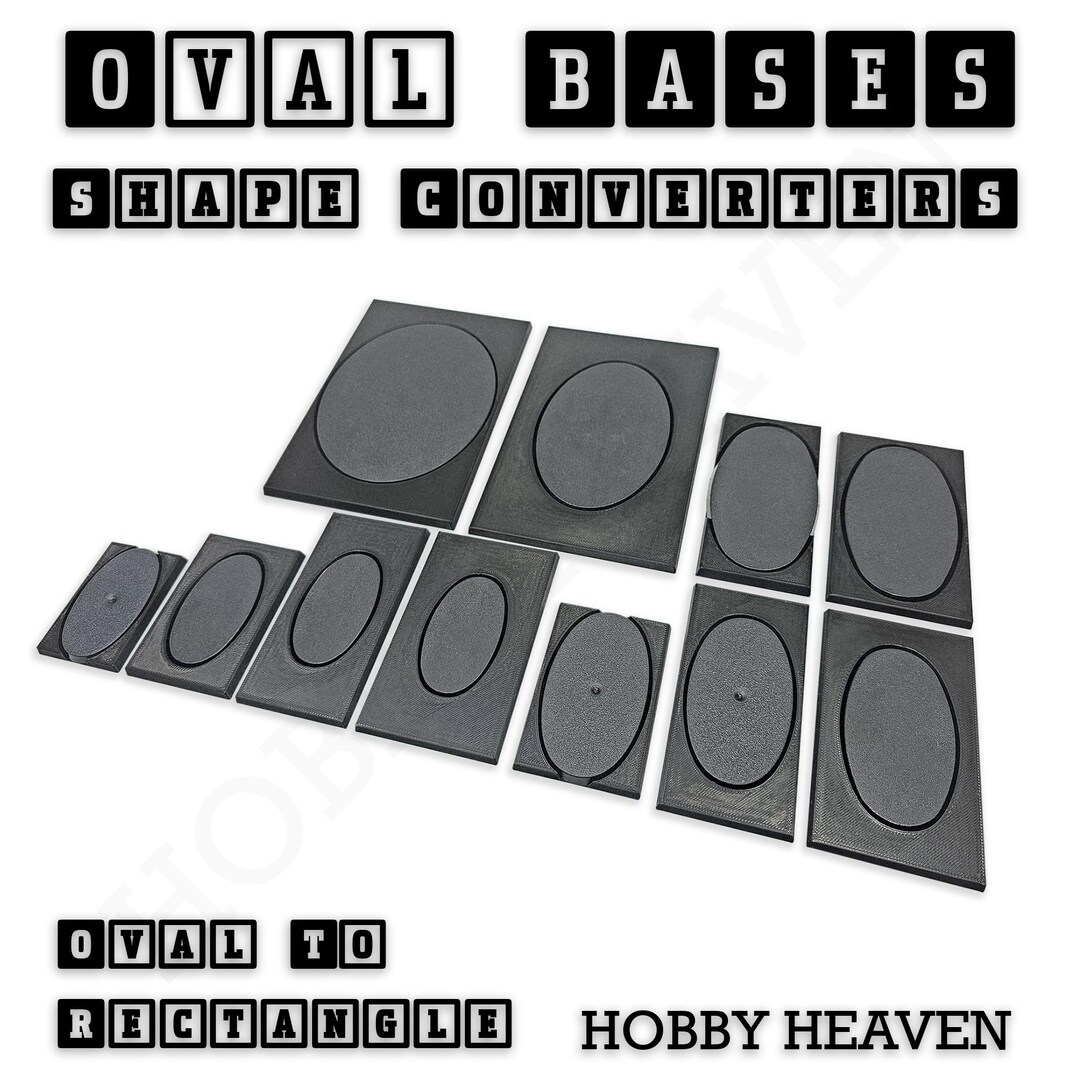 Wargaming Oval to Rectangle Base Converters – 3D Printed Tabletop Games ...