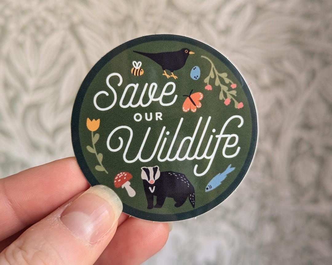 Save Our Wildlife Vinyl Sticker - Etsy