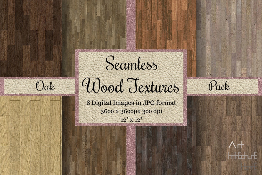 Seamless Wood Textures, Seamless Oak Wood Patterns, Dark Brown Digital ...