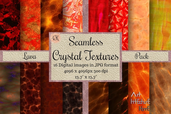 SEAMLESS Lava TEXTURES Crystal Patterns Abstract Digital - Etsy