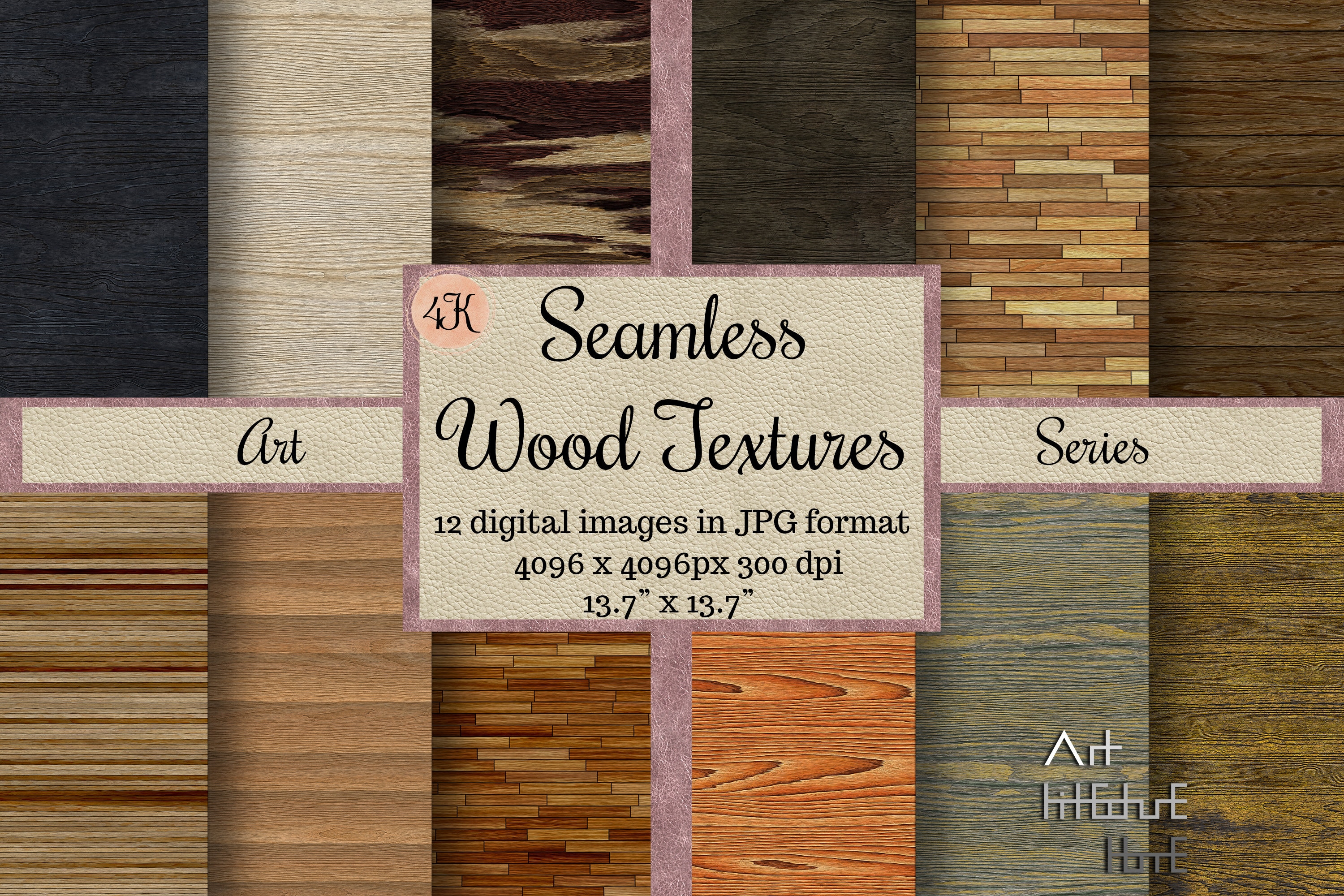 100 Seamless Plank Textures, Wood Patterns, Parquet Digital Papers for ...