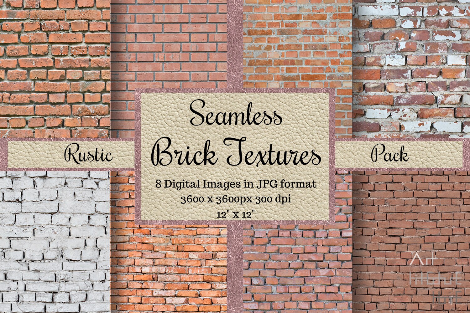 Seamless Brick Textures Rustic Brick Wall Patterns Tileable - Etsy
