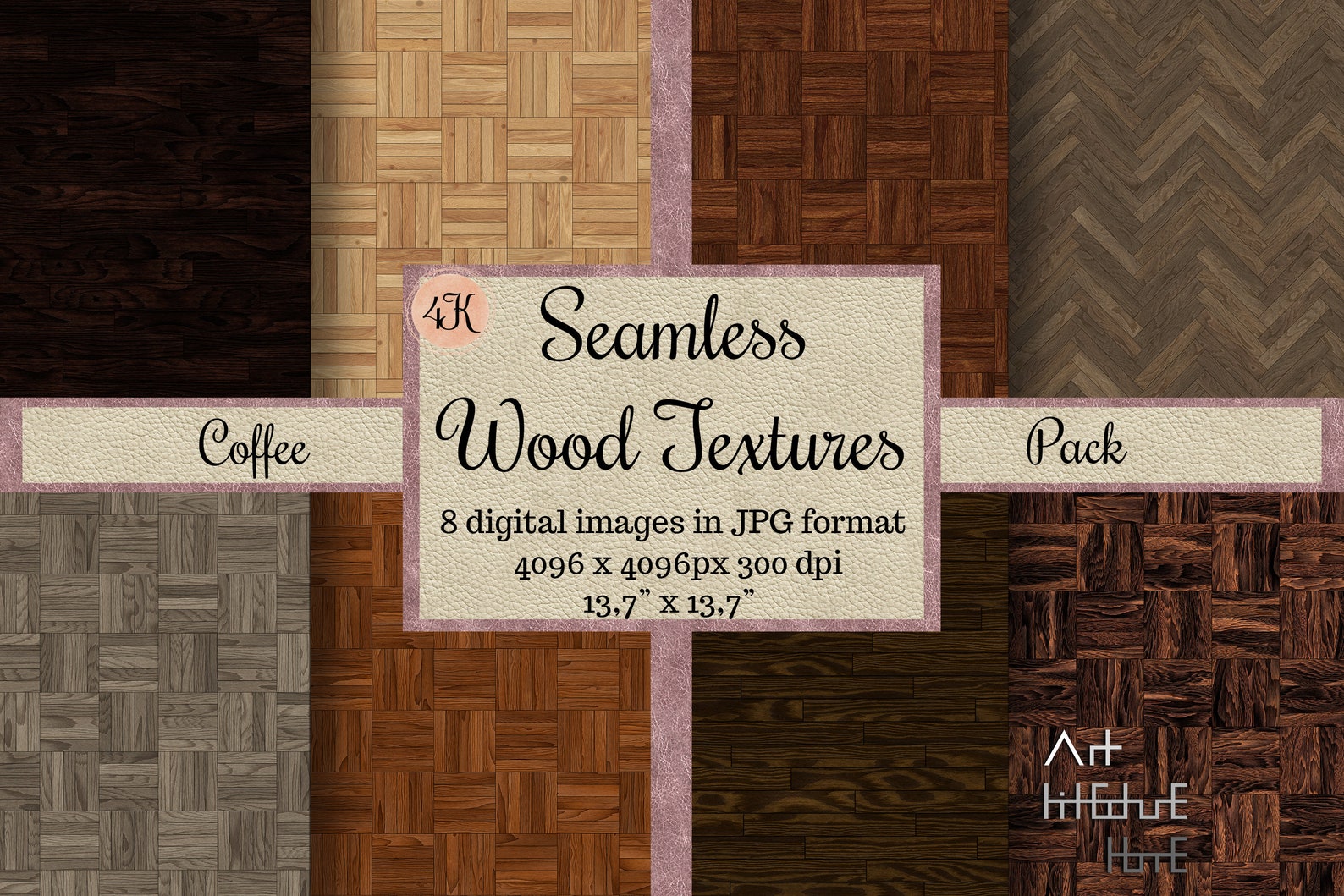 Seamless Coffee WOOD Textures, Brown Square Wood Patterns, Dollhouse ...
