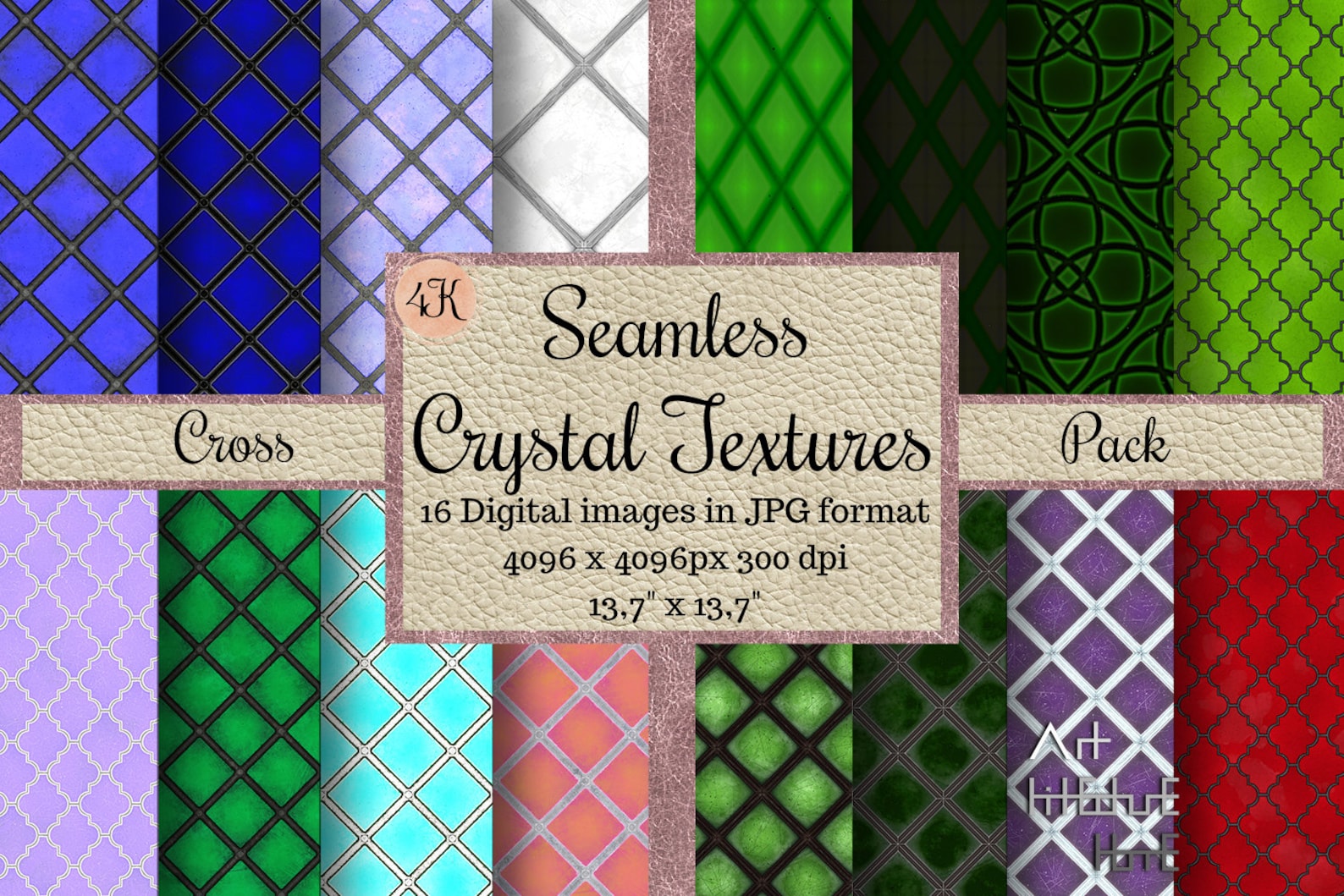 Seamless Cross Tile TEXTURES, Herringbone Crystals, Zig Zag Digital ...