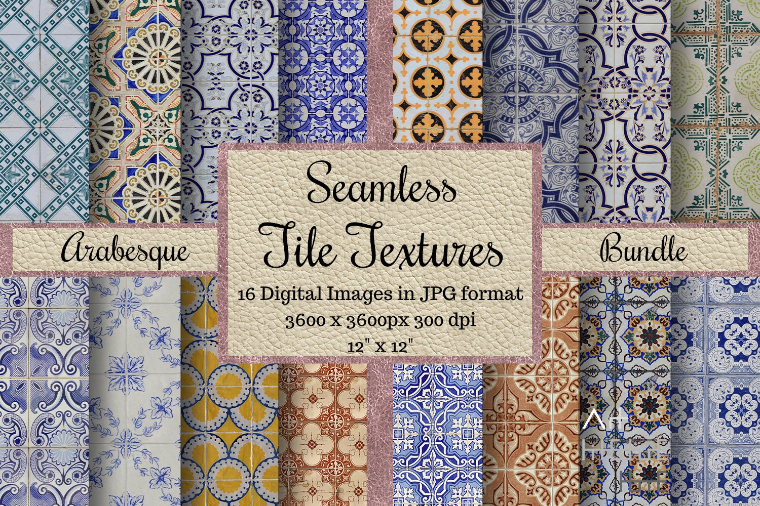 Seamless Arabesque TİLE TEXTURES, Decorative Wall Patterns, Digital ...