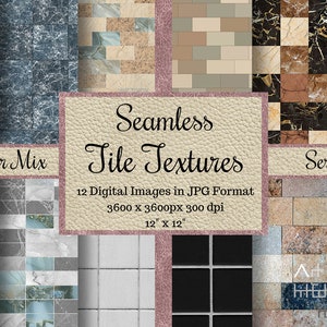 Seamless Tile TEXTURES, Square BRICK Patterns, Tileable Dollhouse ...