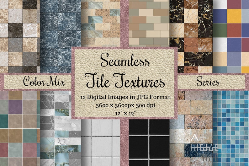 Seamless Tile TEXTURES, Square BRICK Patterns, Tileable Dollhouse ...