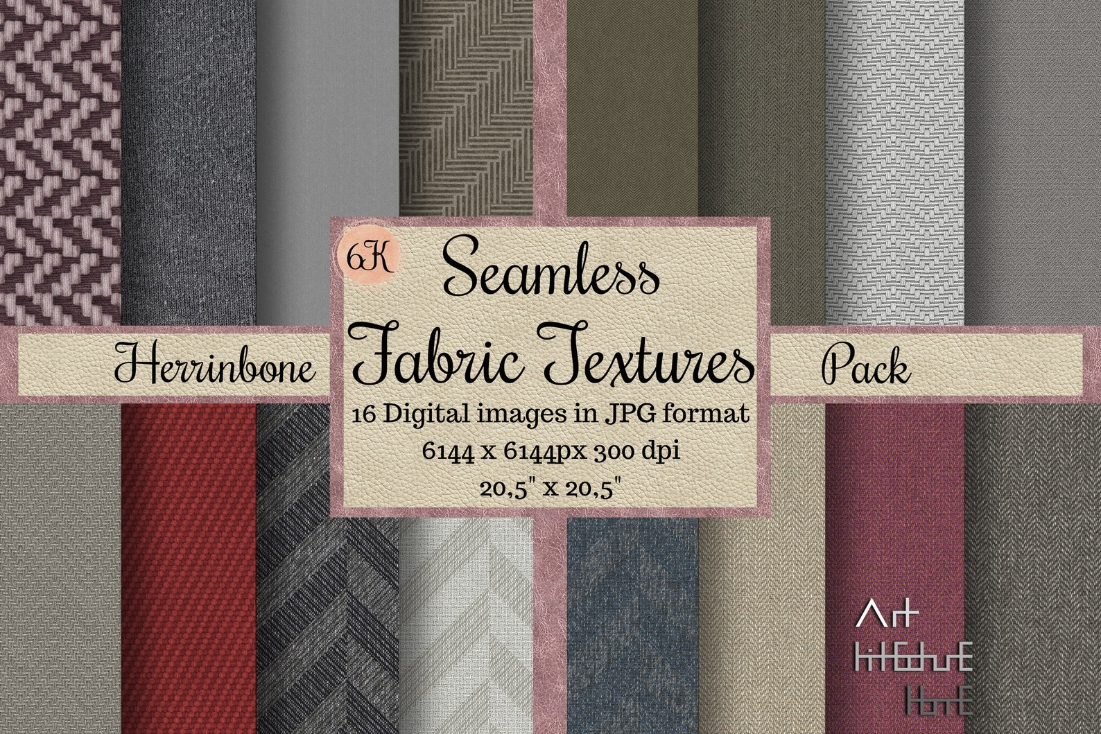 6K Seamless Herringbone Fabric Textures, Tweed Fabric Pattern, Zigzag ...
