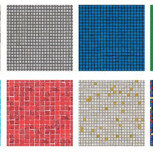 Seamless Colorful Tile TEXTURES, BRICK Patterns, Tileable Dollhouse ...