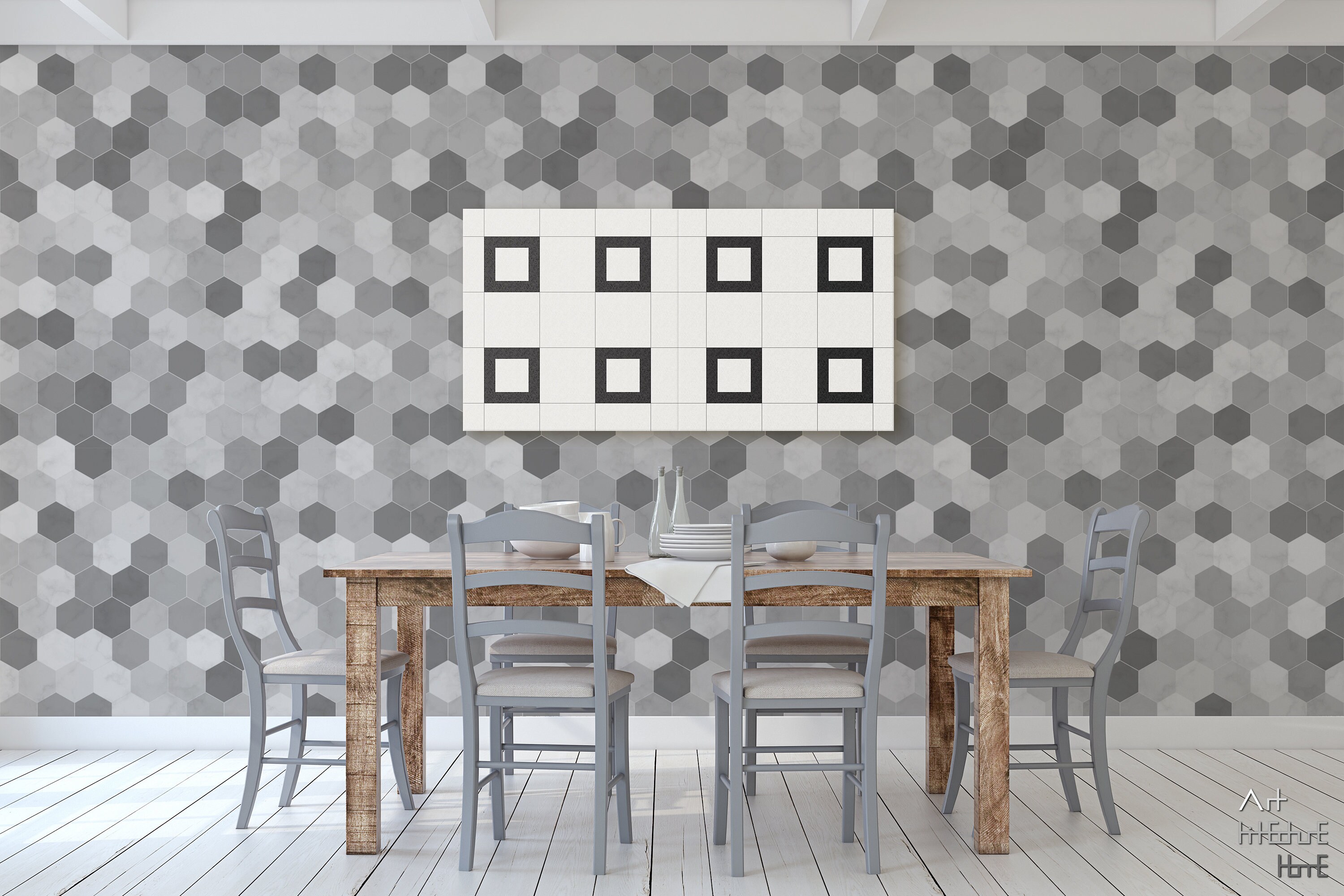 Seamless Ceramic Tile TEXTURES, Hexagon Tile Patterns, Miniature Home ...