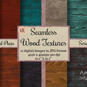 100 Seamless Plank Textures, Wood Patterns, Parquet Digital Papers for ...