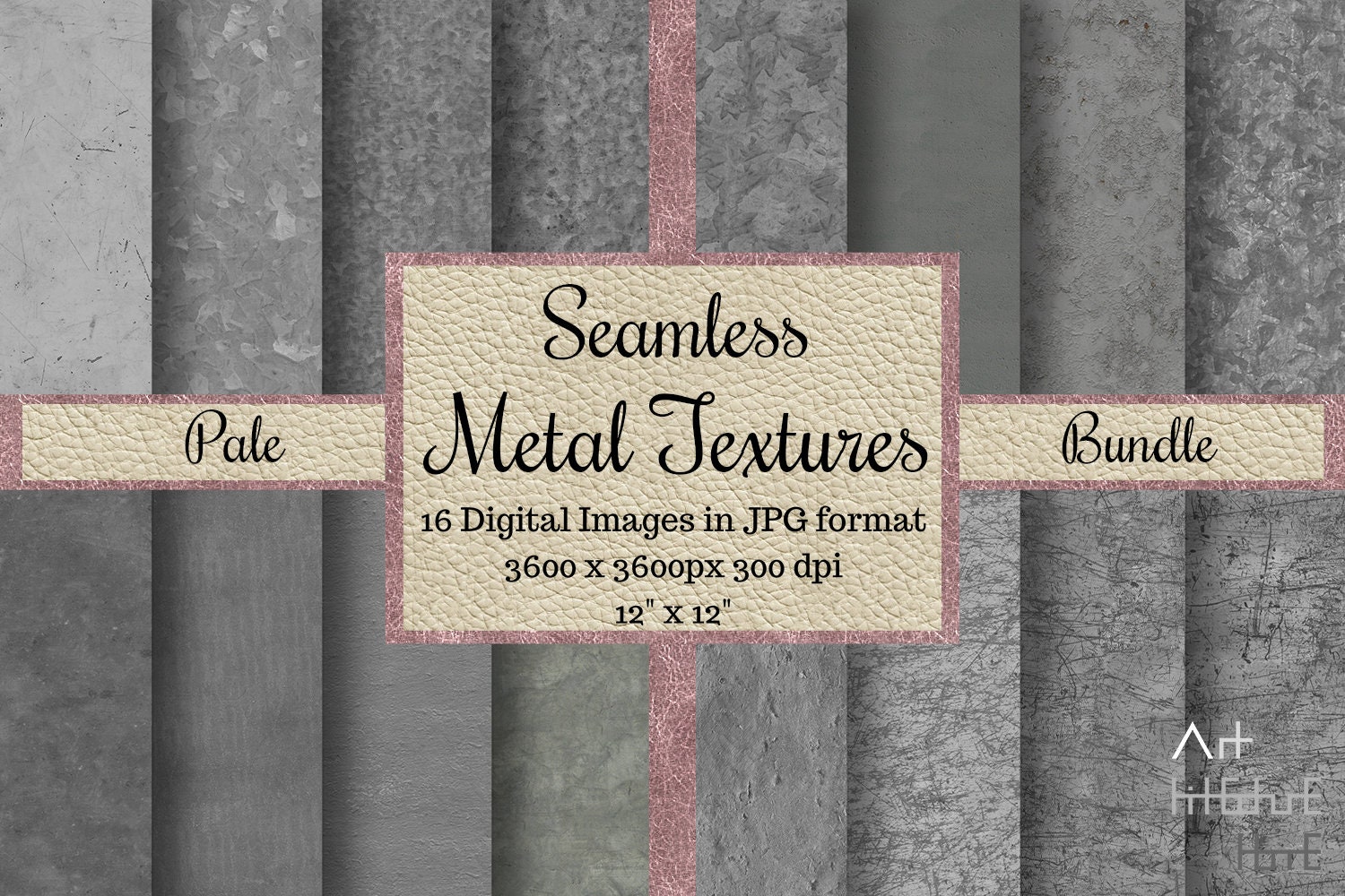 76 SEAMLESS METAL TEXTURES, Metal Patterns, Steel Digital Papers ...
