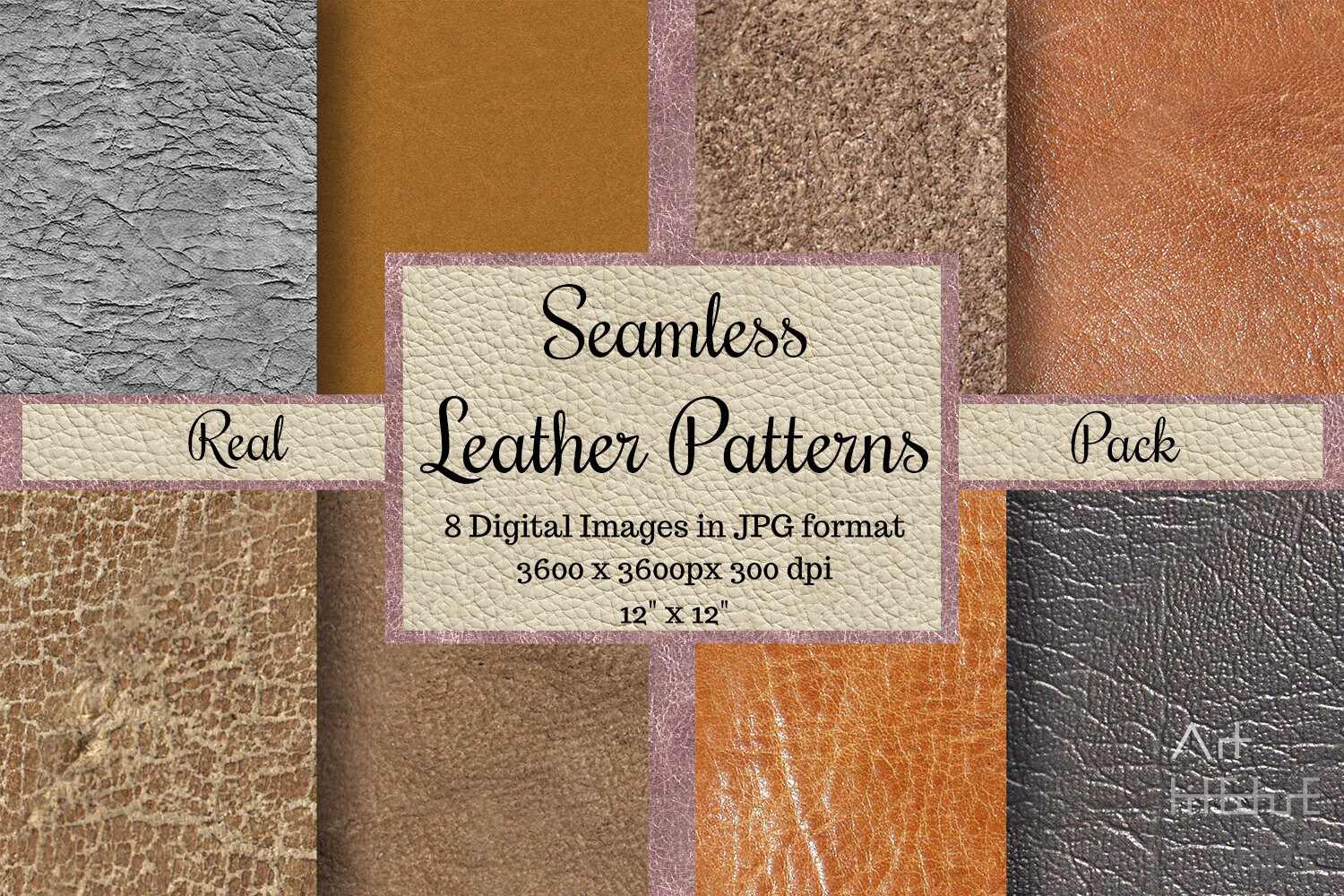 Seamless Leather Patterns, Seamless Leather Textures, Leather Digital ...