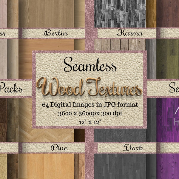 100 Seamless Plank Textures, Wood Patterns, Parquet Digital Papers for ...