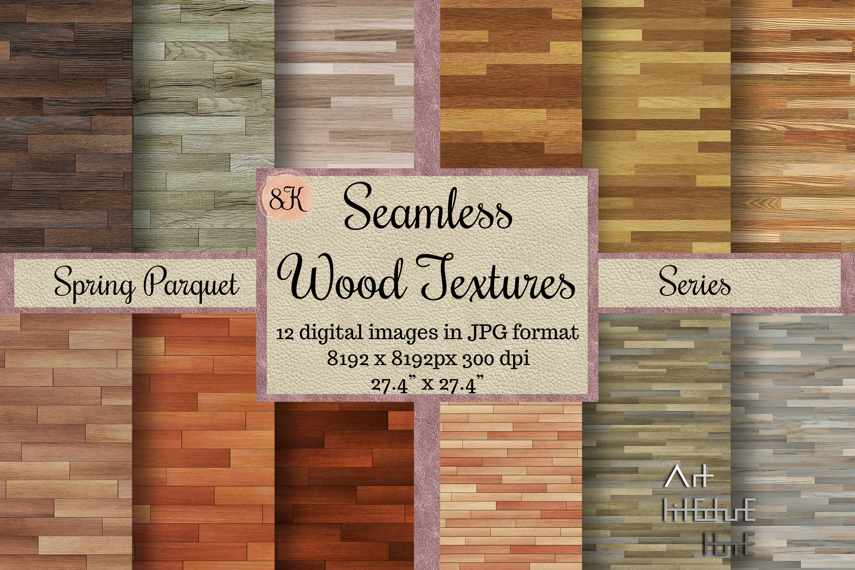 Seamless PARQUET Textures, 8K Wood Pattern, Plank Digital Paper ...