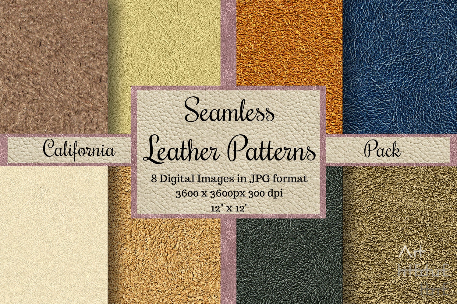 64 Seamless Leather Patterns, Seamless Textures, Digital Papers ...