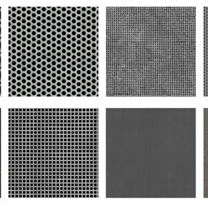SEAMLESS Metal Textures, Mesh Steel Patterns, Iron Digital Papers for ...
