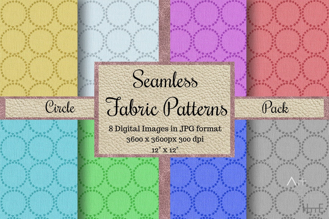 Seamless Circle Fabric Patterns, Seamless Linen Textures, Fabric ...