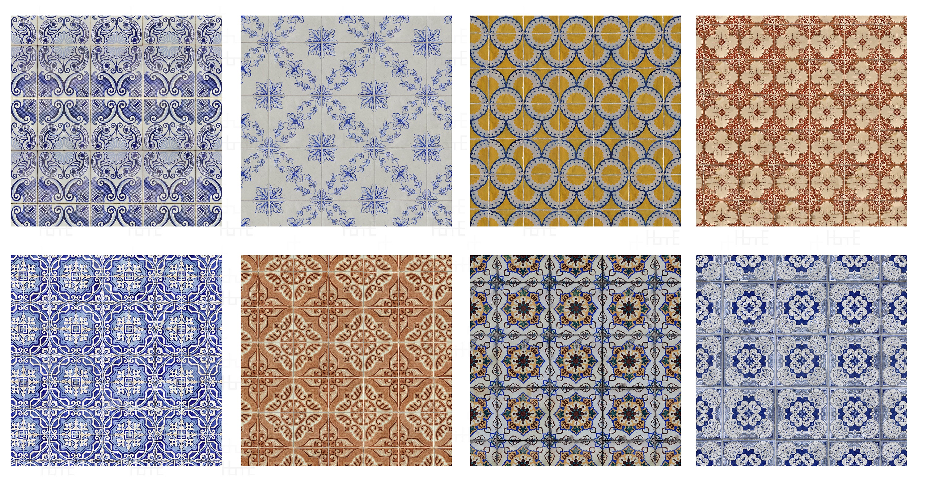 Seamless Arabesque TİLE TEXTURES, Decorative Wall Patterns, Digital ...