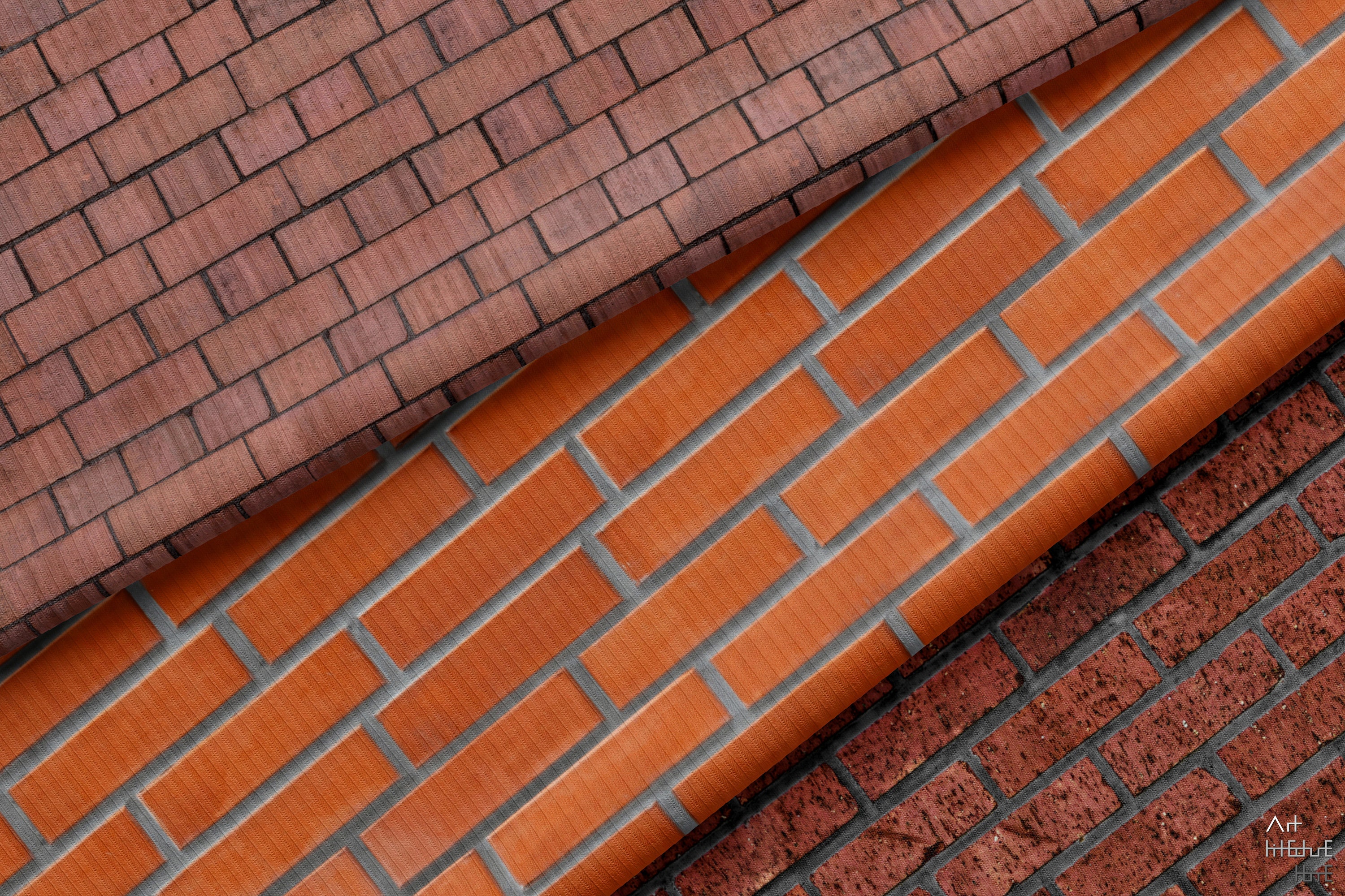 Seamless Red Brick Textures, Tile Patterns, Tileable Wall, Digital ...