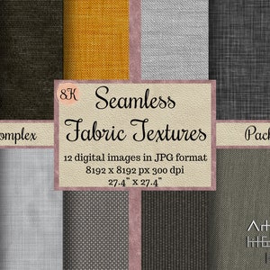 Seamless Complex Fabric Textures, Mixed Fabric Pattern, Digital Papers ...