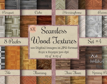100 Seamless Plank Textures, Wood Patterns, Parquet Digital Papers for ...