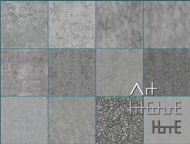 Seamless Dust Concrete Textures, Realistic Patterns, Wall Tissue ...