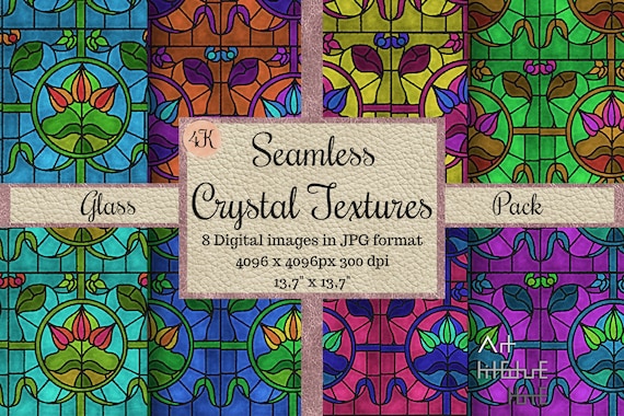SEAMLESS Church GLASS PATTERNS Crystal Textures Digital - Etsy