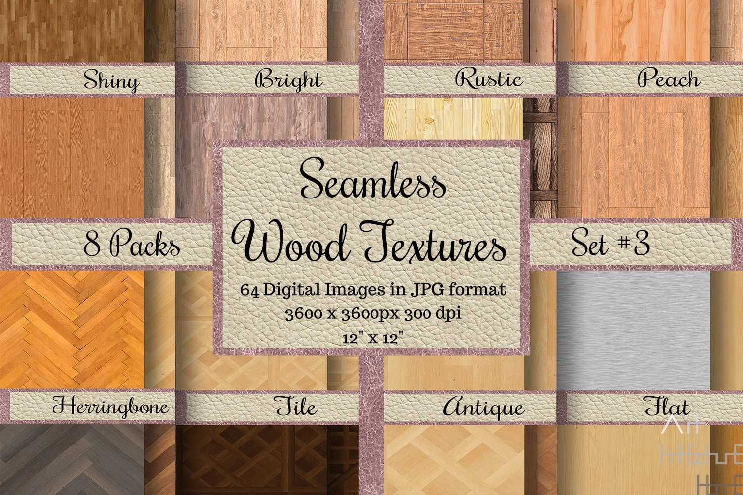 64 Seamless Wood Textures, Seamless Wood Patterns, Plank Digital Papers ...