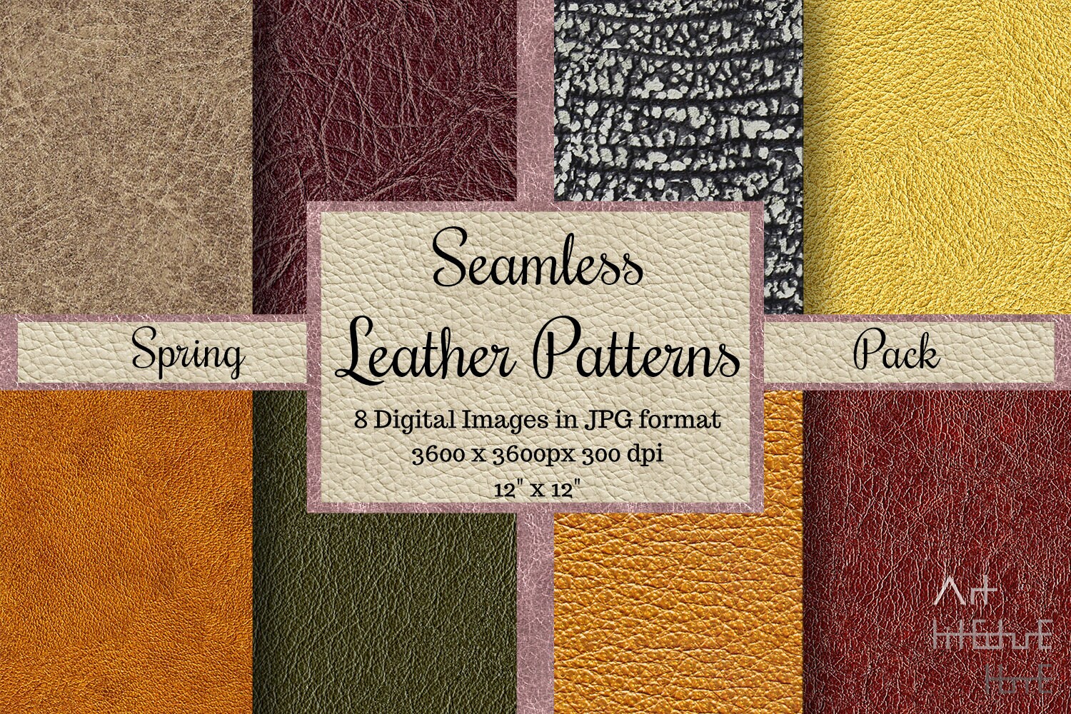 64 Seamless Leather Patterns, Seamless Textures, Digital Papers ...