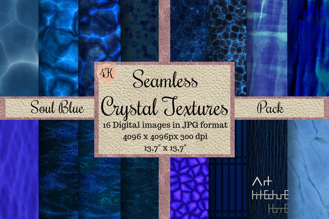 Seamless Blue Crystal TEXTURES Ocean Strata Abstract - Etsy