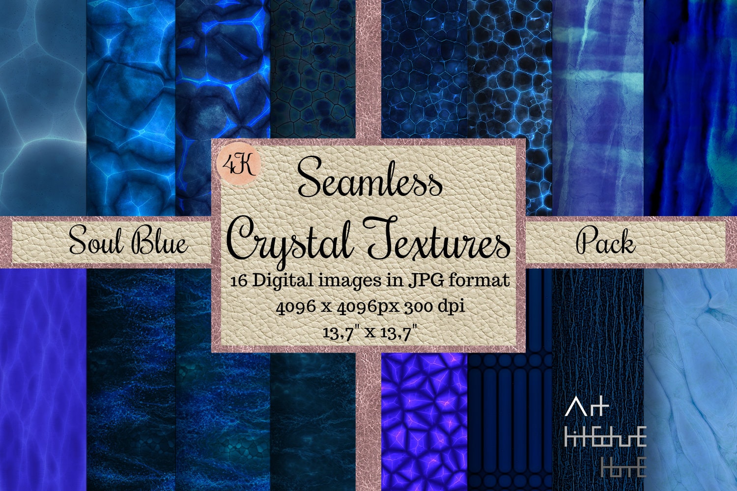 Seamless Blue Crystal TEXTURES, Ocean Strata, Abstract Patterns, Marble ...