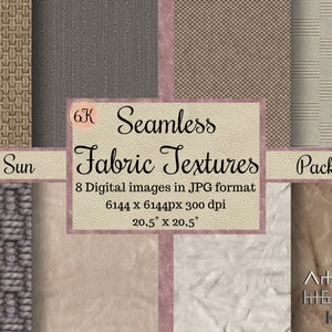 80 Seamless Fabric Textures, Seamless Fabric Patterns, Digital Papers ...