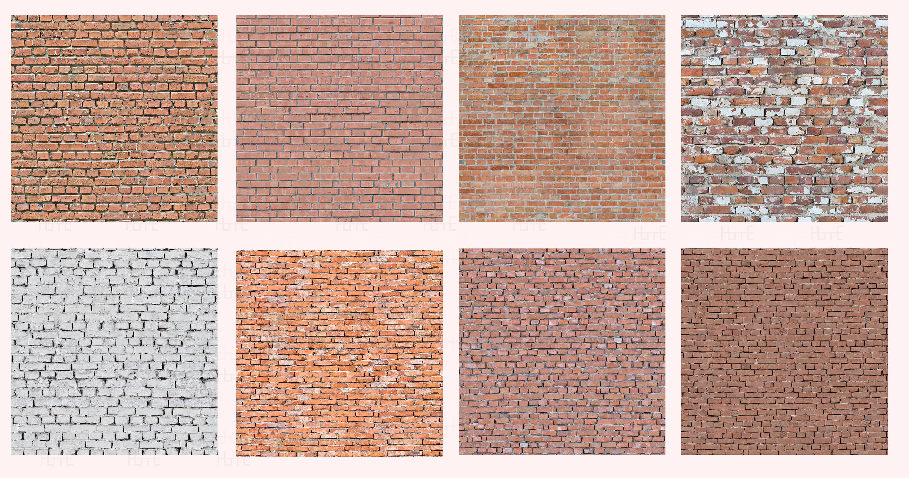 Seamless Brick Textures Rustic Brick Wall Patterns Tileable - Etsy