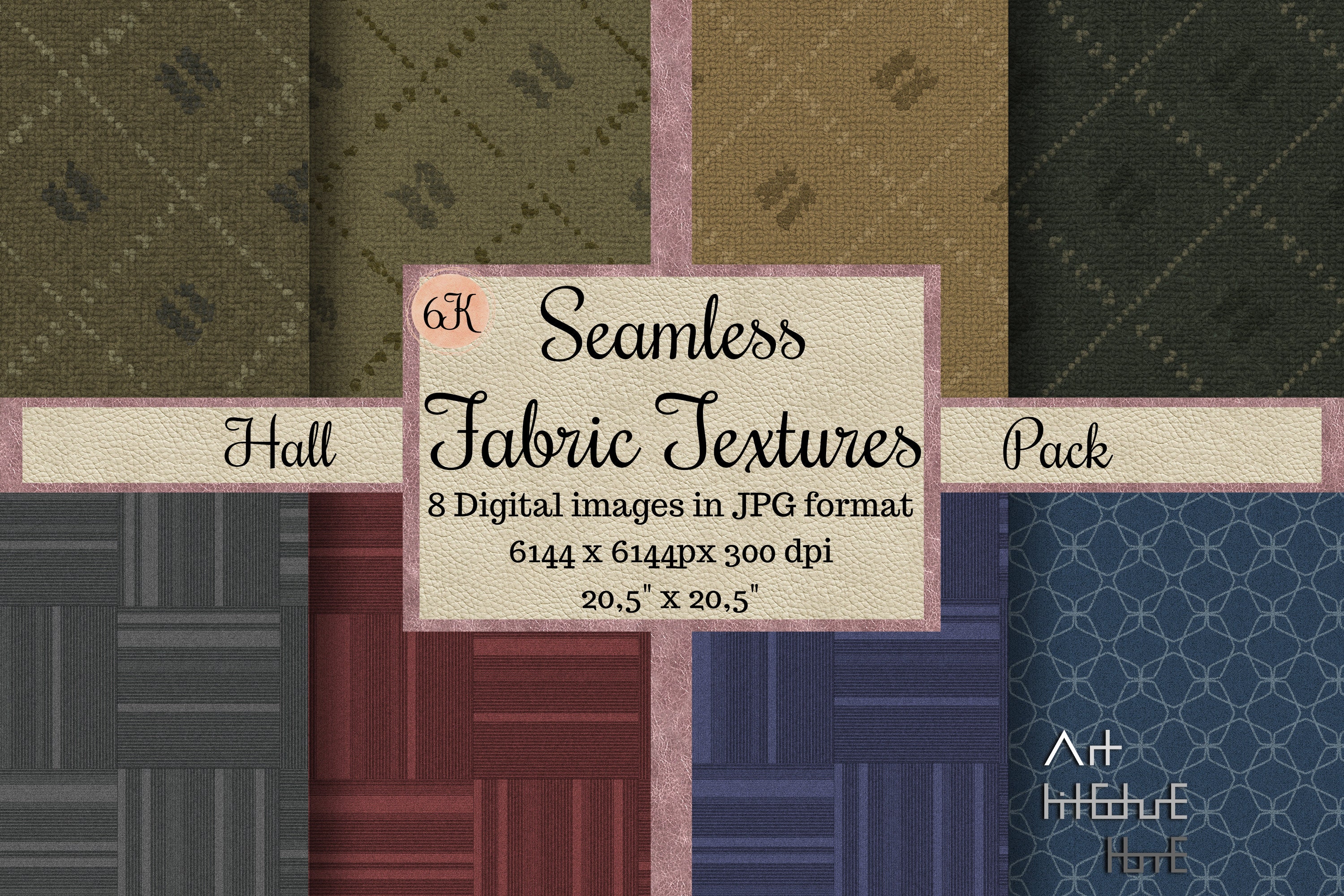 80 Seamless Fabric Textures, Seamless Fabric Patterns, Digital Papers ...