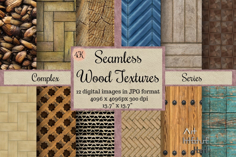 112 Seamless Wood Plank Textures, Wood Patterns, Parquet Digital Papers ...