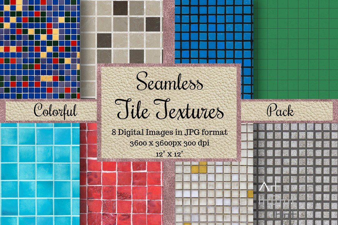 Seamless Colorful Tile TEXTURES, BRICK Patterns, Tileable Dollhouse ...
