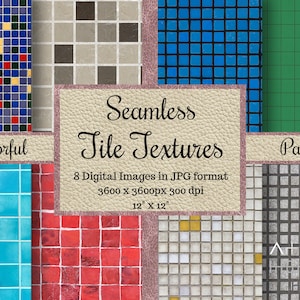 Seamless Colorful Tile TEXTURES, BRICK Patterns, Tileable Dollhouse ...