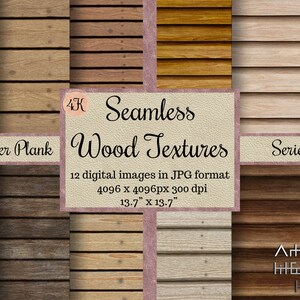 100 Seamless Plank Textures, Wood Patterns, Parquet Digital Papers for ...