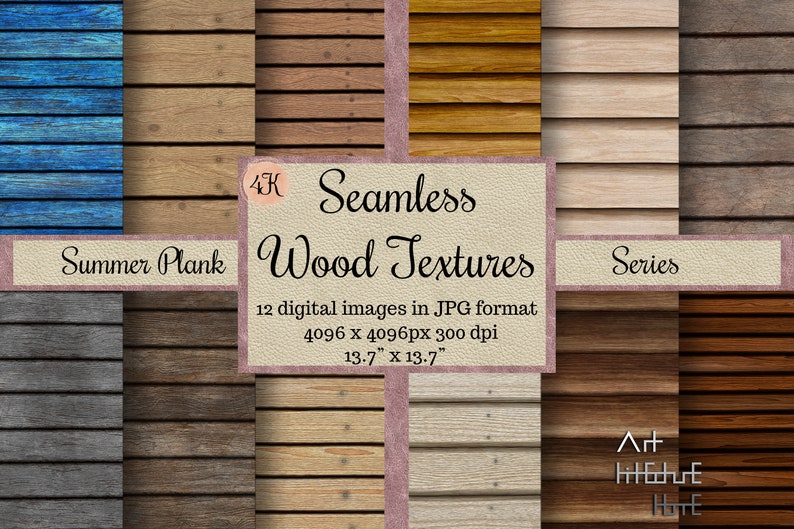 100 Seamless Plank Textures, Wood Patterns, Parquet Digital Papers for ...
