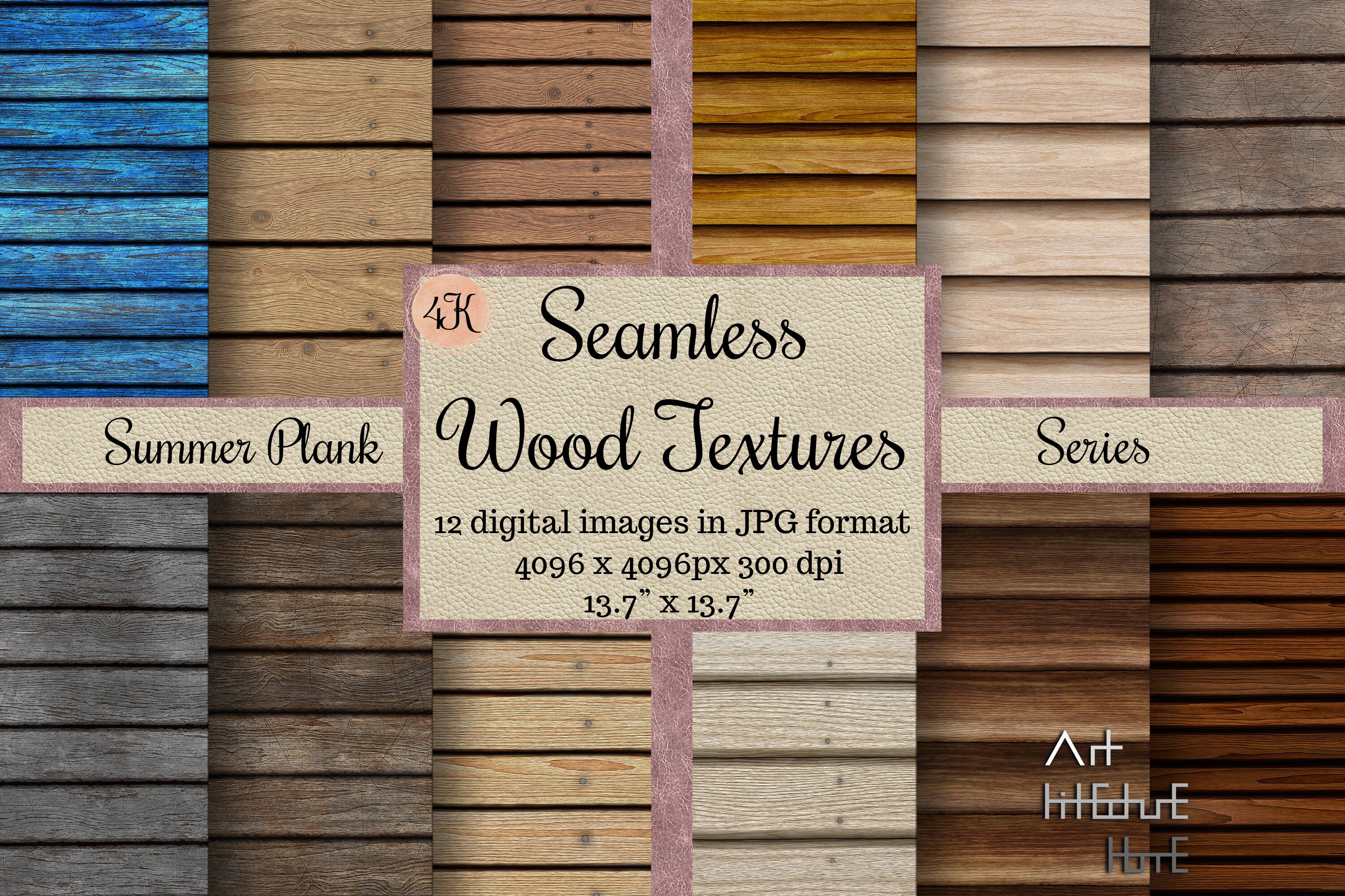 100 Seamless Plank Textures, Wood Patterns, Parquet Digital Papers for ...