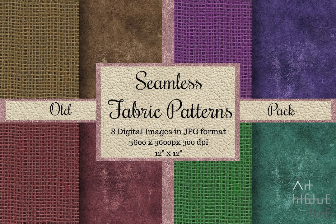 Seamless Old Fabric Patterns, Seamless Linen Textures, Fabric Digital ...