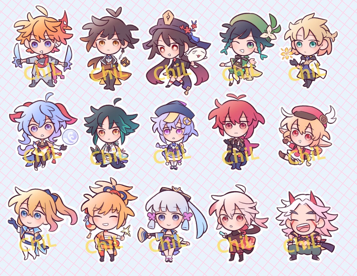 Full Colored Half Body/chibi Commission - Etsy