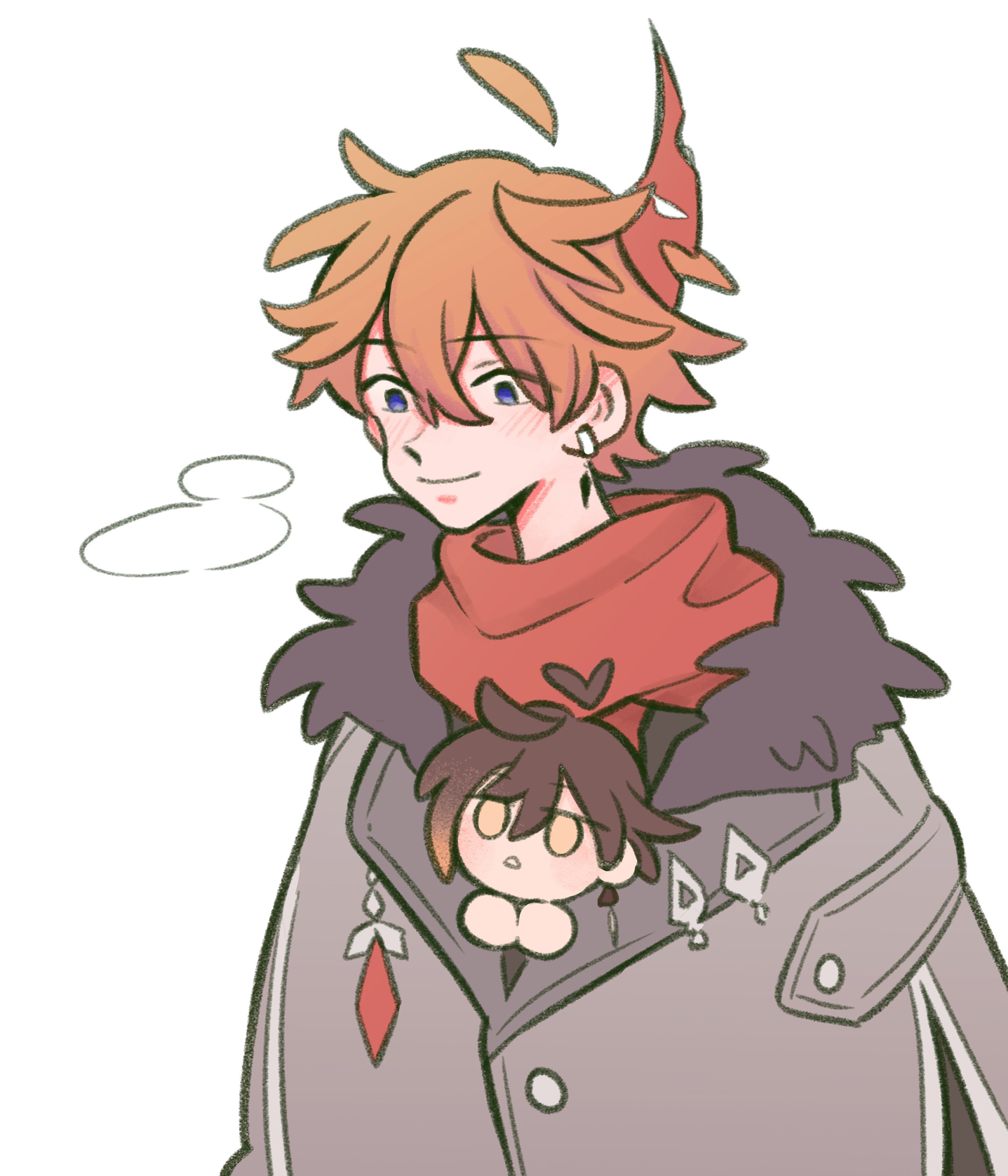 Full Colored Half Body/chibi Commission - Etsy