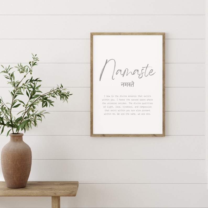 Namaste Print Namaste Sign Namaste Printable Yoga Poster - Etsy