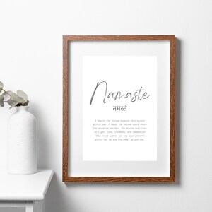 Namaste Print, Namaste Sign, Namaste Printable, Yoga Poster, Namaste ...