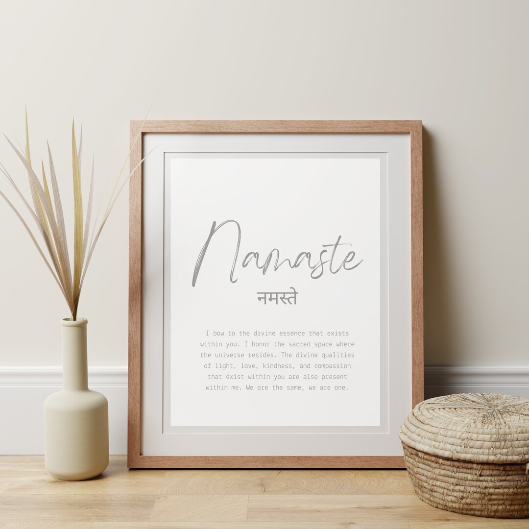 Namaste Print, Namaste Sign, Namaste Printable, Yoga Poster, Namaste ...