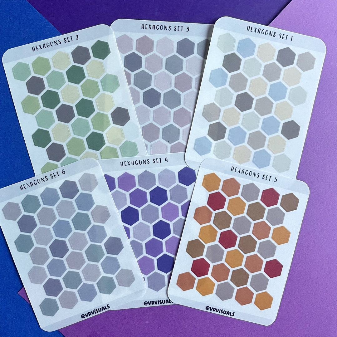 Transparent Hexagons Functional Planner Stickers Minimal Planner ...