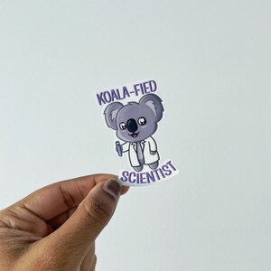 Koalified Scientist Sticker | Science | Koala Funny Pun Sticker ...